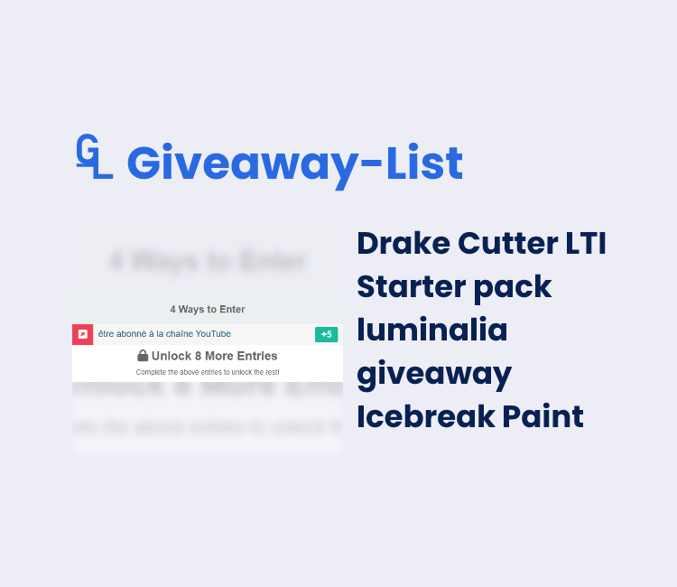 Drake Cutter LTI Starter pack luminalia giveaway Icebreak Paint - Gleam ...