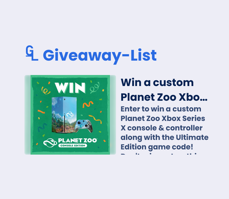 Win a custom Planet Zoo Xbox Series X console & controller! - Gleam ...