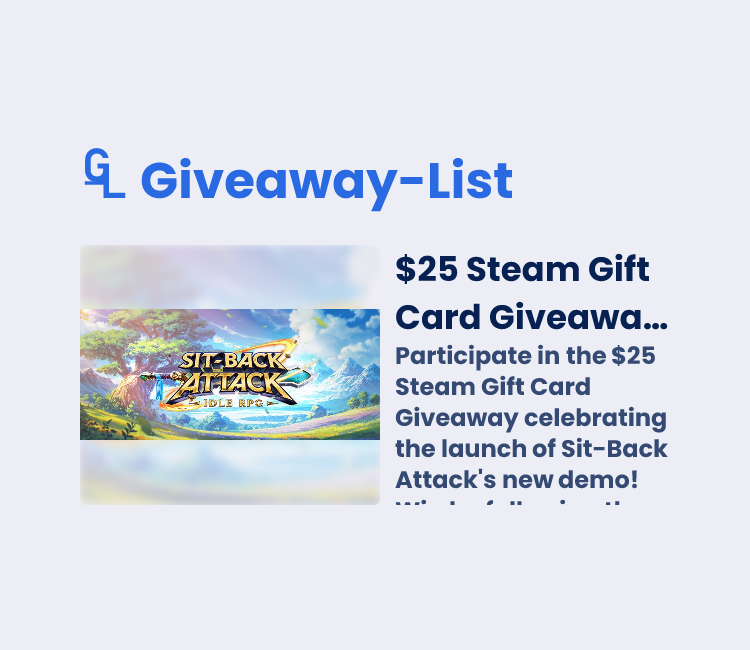 $25 Steam Gift Card Giveaway!! - Gleam