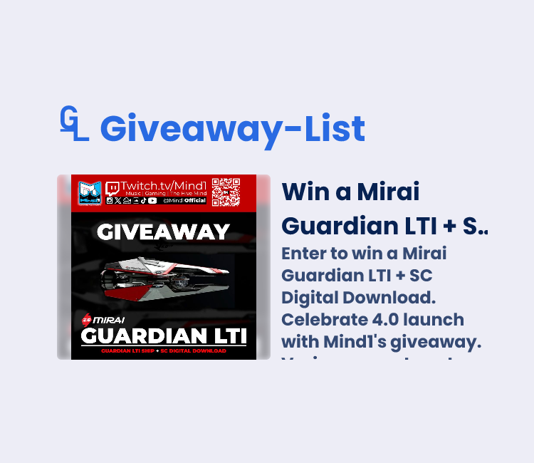 Win a Mirai Guardian LTI + SC Digital Download - Gleam Giveaway
