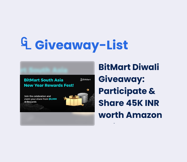 BitMart Diwali Giveaway: Participate & Share 45K INR worth Amazon GV in ...