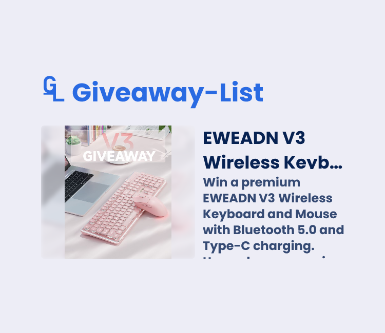 EWEADN V3 Wireless Keyboard and Mouse GIVEAWAY - Gleam Giveaway