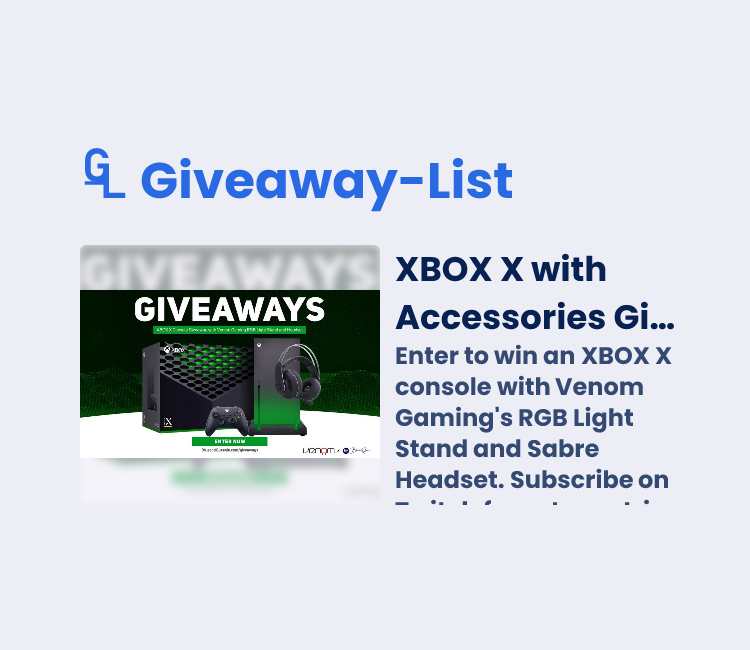 XBOX X with Accessories Giveaways - Gleam