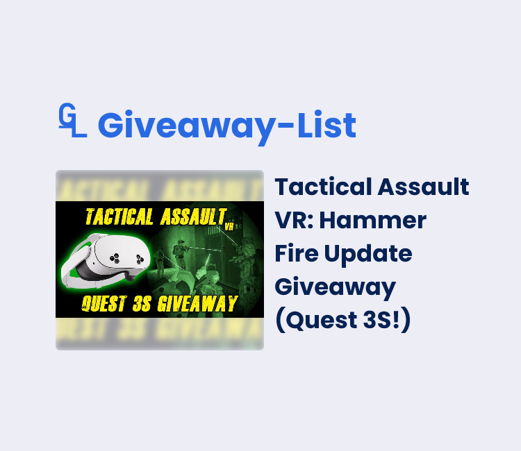 Tactical Assault VR: Hammer Fire Update Giveaway (Quest 3S!) - Gleam