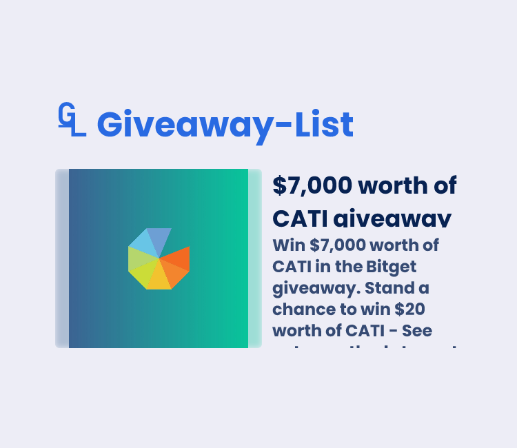 $7,000 worth of CATI giveaway - Gleam Giveaway