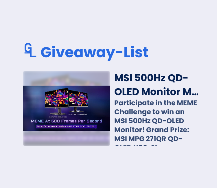 MSI 500Hz QD-OLED Monitor MEME Challenge - Gleam Giveaway