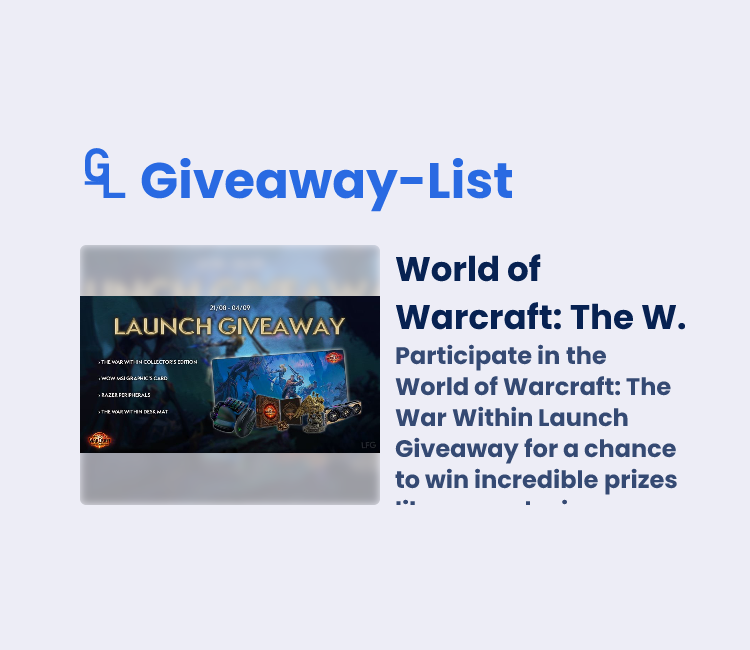 World of Warcraft: The War Within Launch Giveaway - Gleam