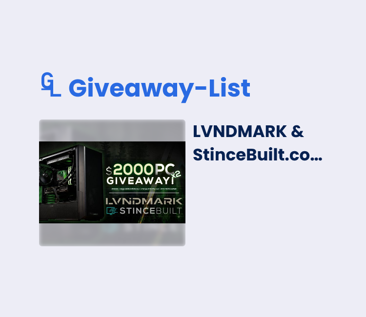 LVNDMARK & StinceBuilt.com 2 Gaming PC Giveaway! - Gleam