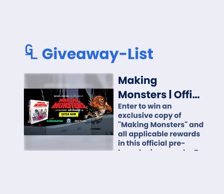 Making Monsters | Official Pre-Launch Giveaway - Gleam