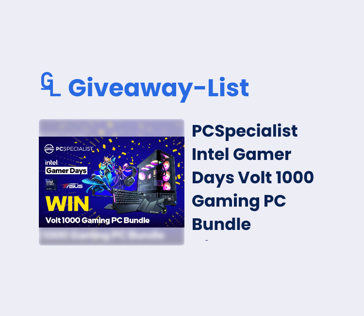 PCSpecialist Intel Gamer Days Volt 1000 Gaming PC Bundle Giveaway - Gleam