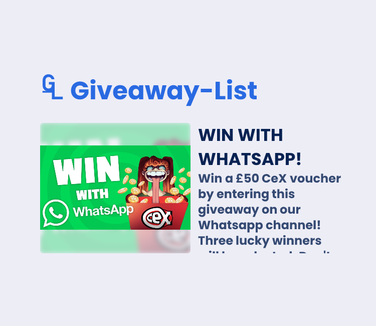 WIN WITH WHATSAPP! - Gleam Giveaway