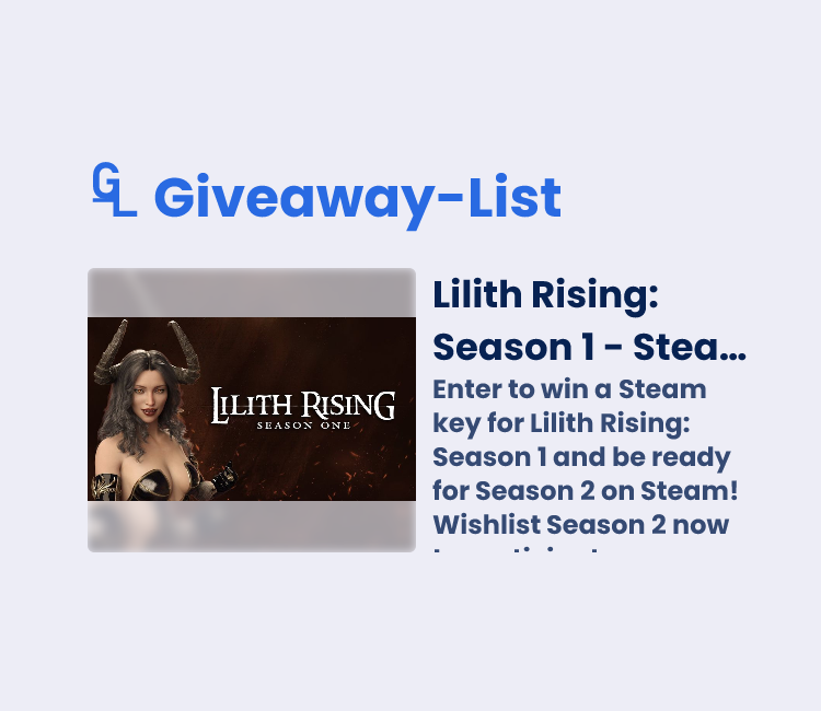 Lilith Rising: Season 1 - Steam Key Giveaway - Gleam