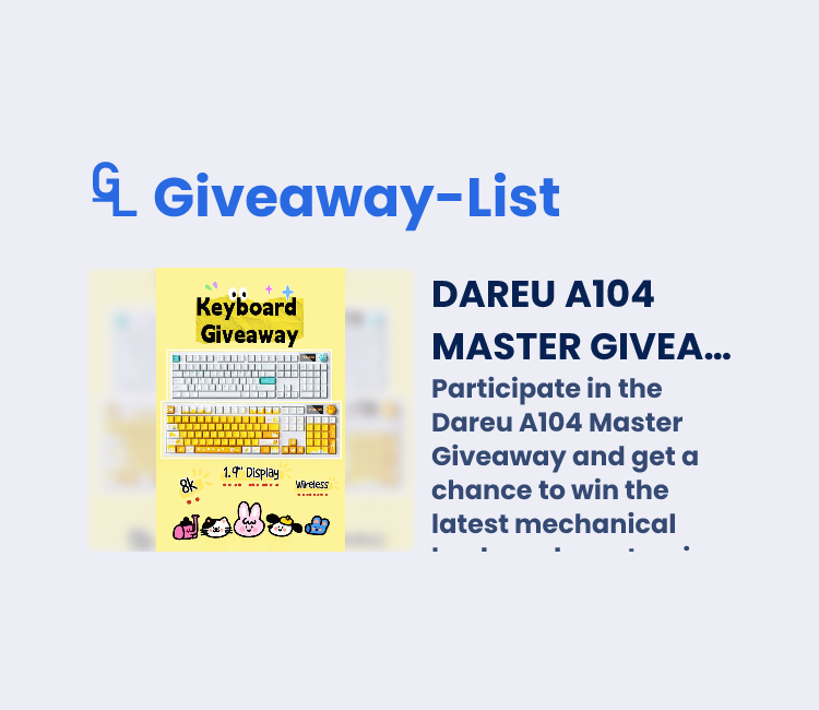 DAREU A104 MASTER GIVEAWAY - Gleam Giveaway