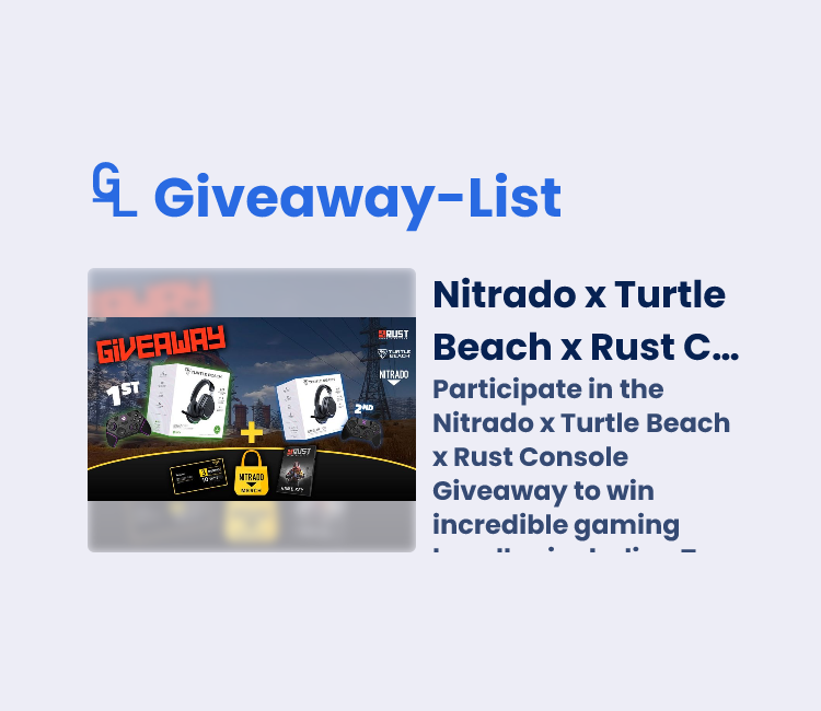 Nitrado x Turtle Beach x Rust Console Giveaway - Gleam