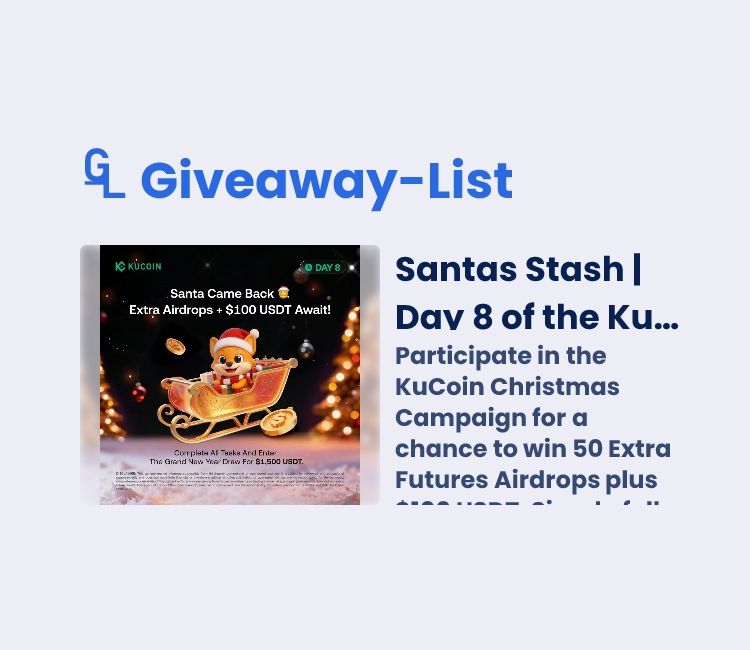 🎅🏻 Santa’s Stash | Day 8 of the KuCoin Christmas Campaign - Gleam Giveaway