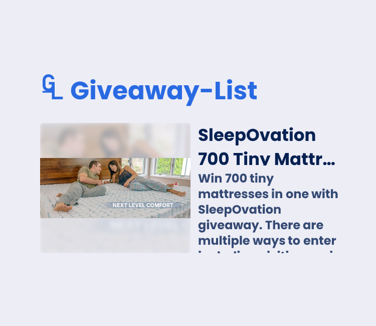 SleepOvation 700 Tiny Mattresses in One - Gleam Giveaway