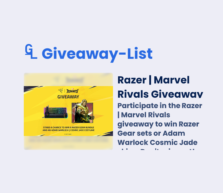 Razer | Marvel Rivals Giveaway - Gleam