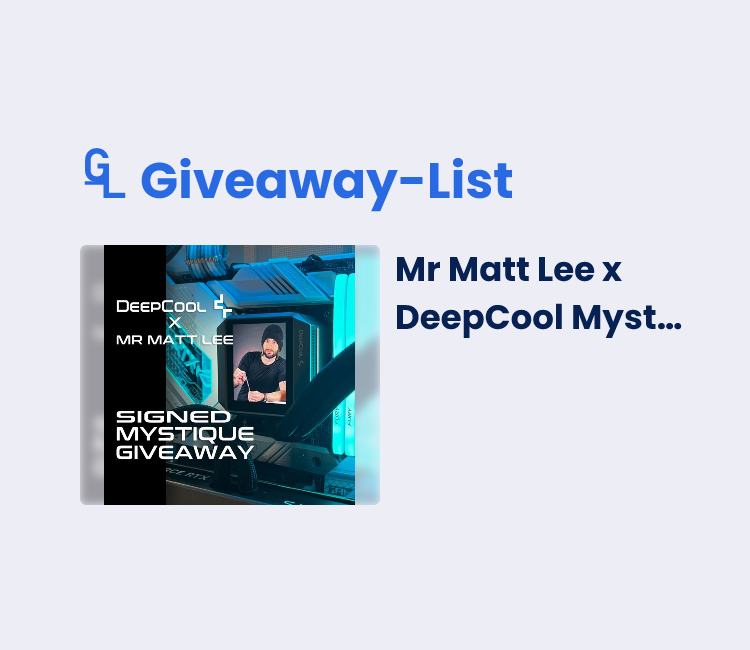 Mr Matt Lee x DeepCool Mystique AIO Giveaway - Gleam