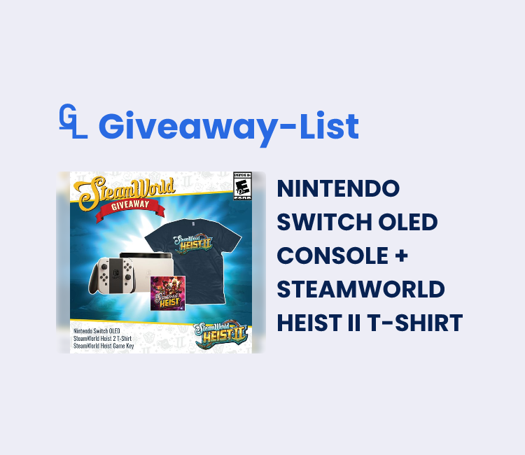NINTENDO SWITCH OLED CONSOLE + STEAMWORLD HEIST II T-SHIRT + STEAMWORLD ...