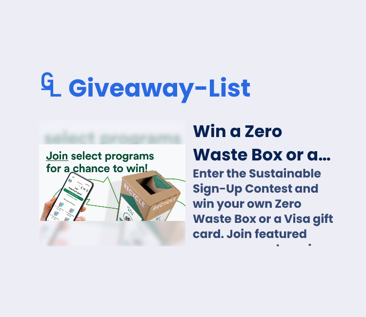 Win a Zero Waste Box™ or a Visa gift card - Gleam Giveaway