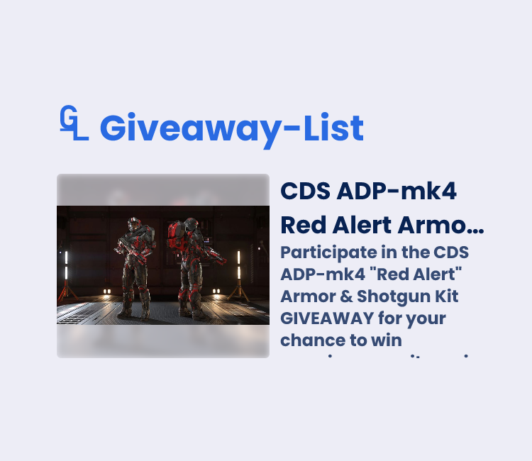 CDS ADP-mk4 “Red Alert” Armor & Shotgun Kit GIVEAWAY - Gleam Giveaway