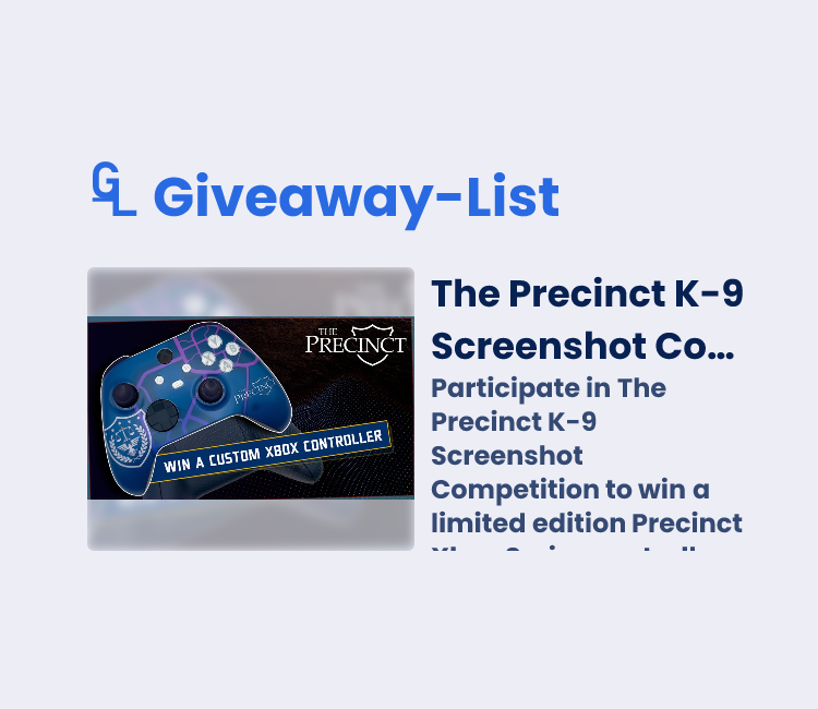 The Precinct K-9 Screenshot Competition - Gleam Giveaway