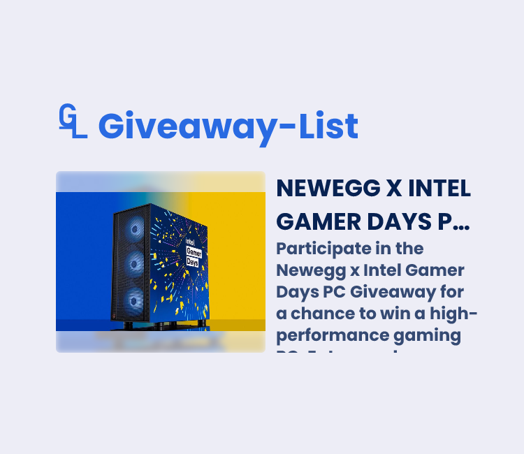 NEWEGG X INTEL GAMER DAYS PC GIVEAWAY - Gleam Giveaway