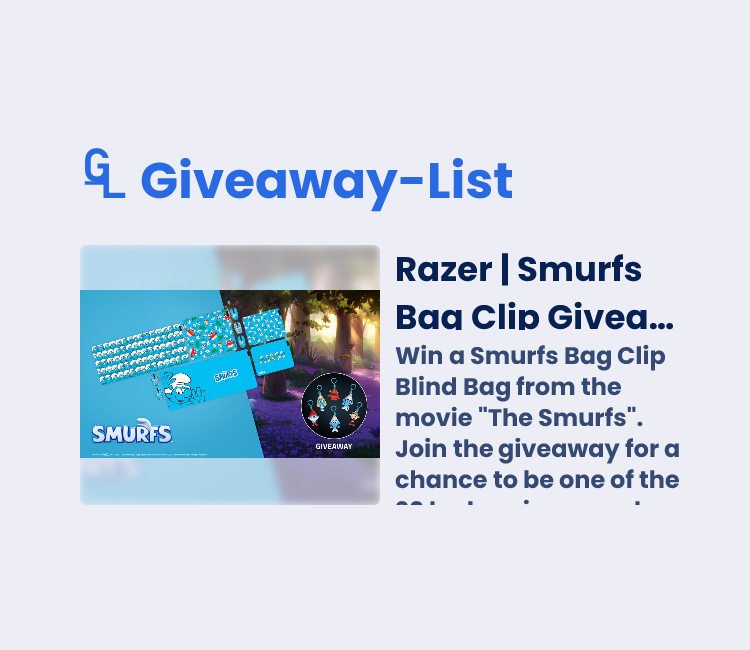 Razer | Smurfs Bag Clip Giveaway - Gleam