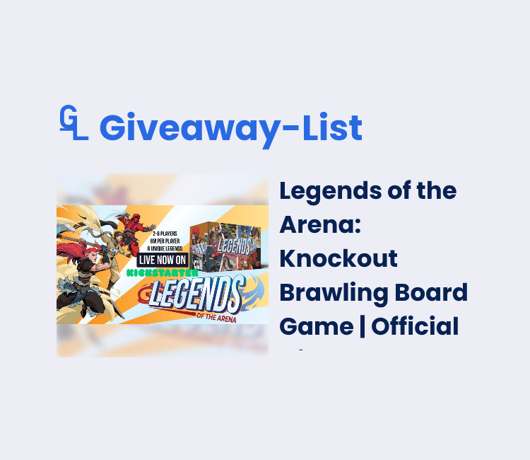 Legends of the Arena: Knockout Brawling Board Game | Official Giveaway ...