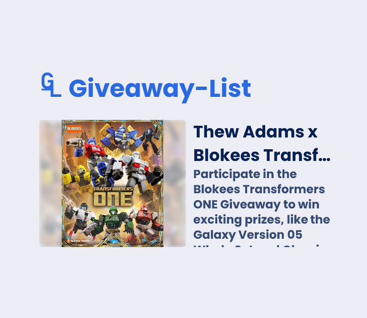 Thew Adams x Blokees Transformers ONE Giveaway - Gleam
