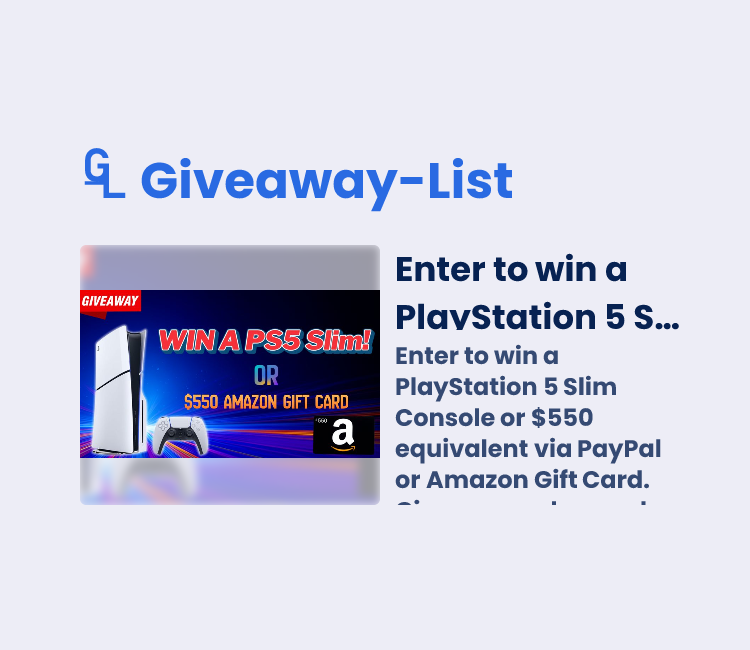 Enter to win a PlayStation 5 Slim Console or $550 - Gleam Giveaway