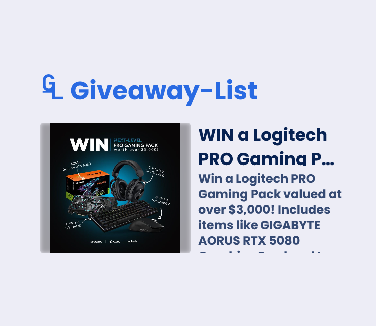 WIN a Logitech PRO Gaming Pack - Gleam Giveaway