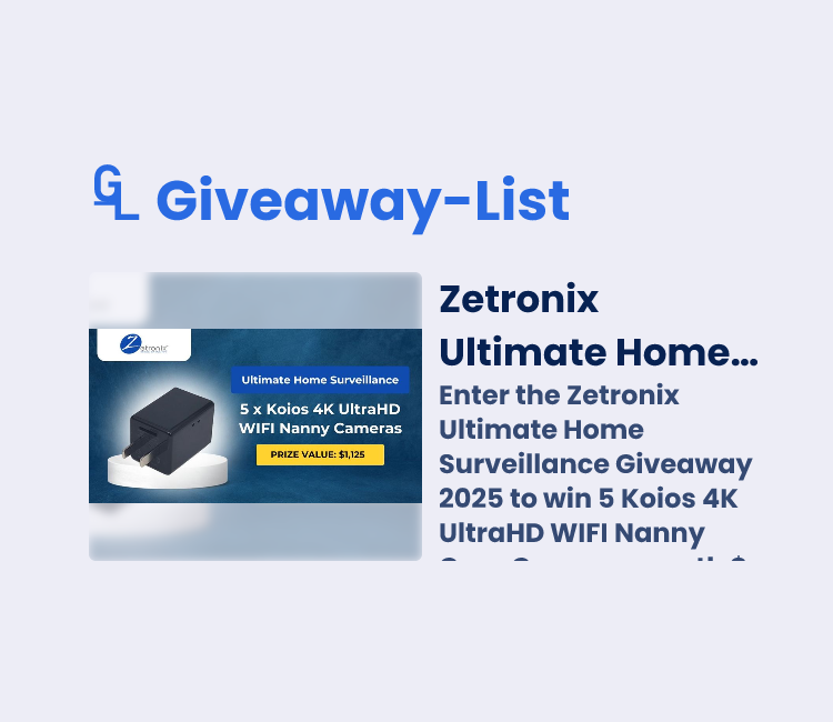 Zetronix Ultimate Home Surveillance Giveaway 2025 - Gleam