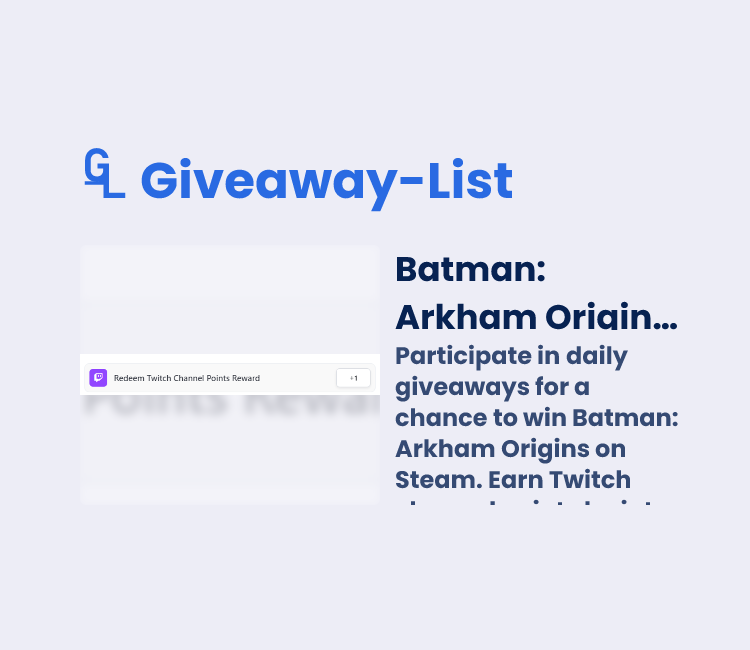 Batman: Arkham Origins - STEAM - Gleam Giveaway