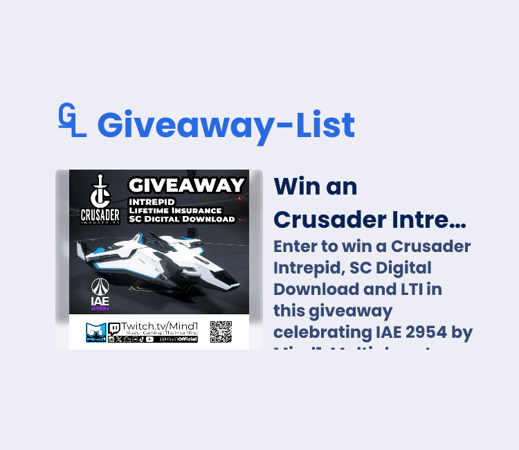 Win an Crusader Intrepid, SC Digital Download and LTI - Gleam Giveaway