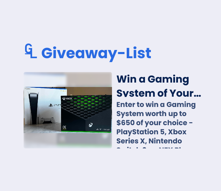 Win a Gaming System of Your Choice from The Freebie Guy - Gleam Giveaway