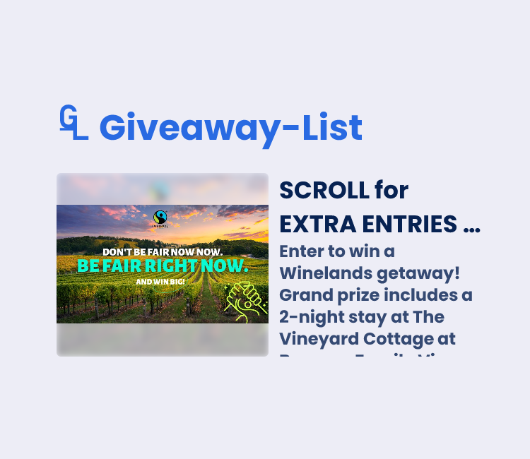 SCROLL for EXTRA ENTRIES to WIN A WINELANDS GETAWAY! - Gleam Giveaway