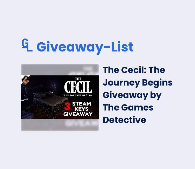 The Cecil: The Journey Begins Giveaway by The Games Detective - Gleam