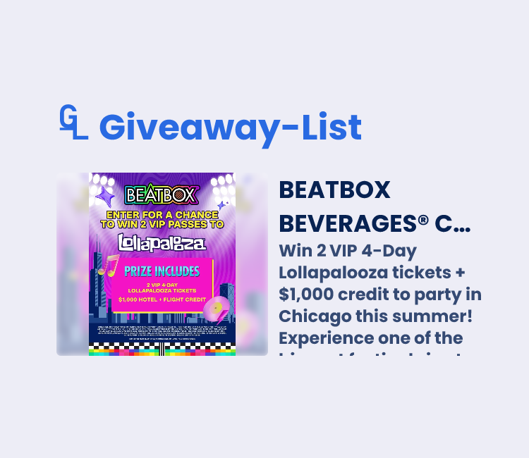 BEATBOX BEVERAGES® CHICAGO FESTIVAL 2025 SWEEPSTAKES - Gleam Giveaway