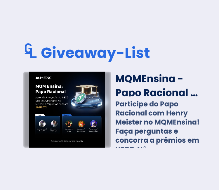 MQMEnsina - Papo Racional com Henry Meister! - Gleam Giveaway