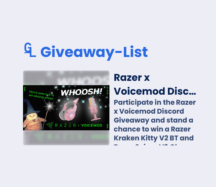 Razer x Voicemod Discord Giveaway - Gleam