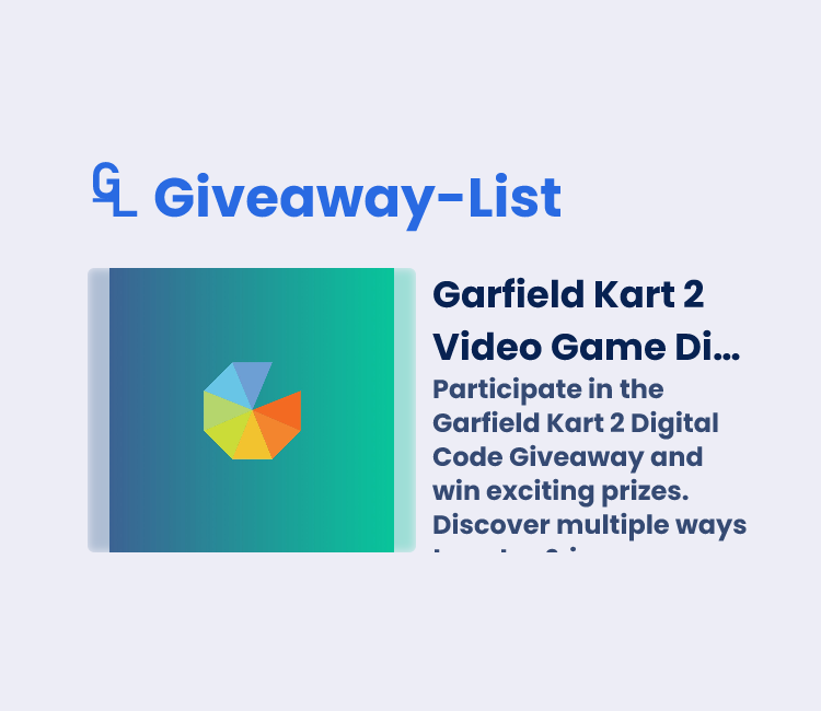 Garfield Kart 2 Video Game Digital Code Giveaway! - Gleam