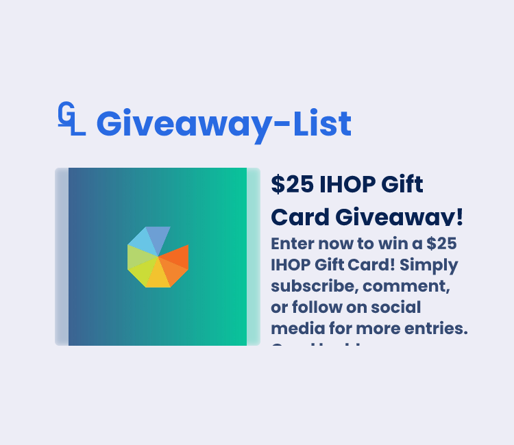 $25 IHOP Gift Card Giveaway! - Gleam