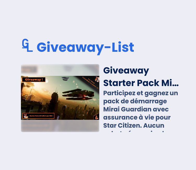 Giveaway Starter Pack Mirai GUARDIAN - Gleam