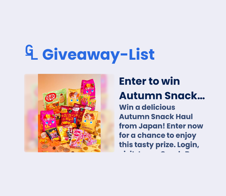 Enter to win Autumn Snack Haul from Japan! - Gleam Giveaway