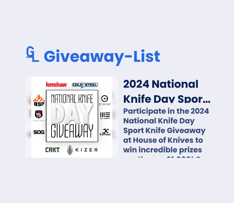 2024 National Knife Day Sport Knife Giveaway - Gleam