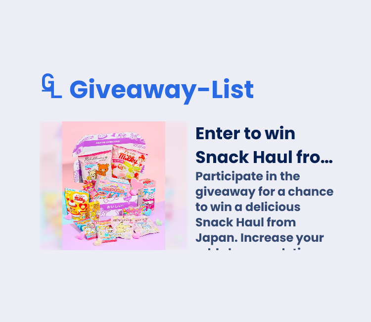 Enter to win Snack Haul from Japan! - Gleam Giveaway
