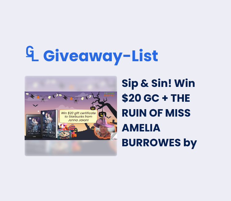 Sip & Sin! Win $20 GC + THE RUIN OF MISS AMELIA BURROWES by Jenna Jaxon ...