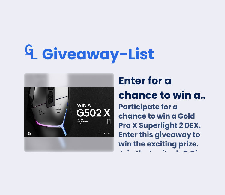 Enter for a chance to win a Gold Pro X Superlight 2 DEX - Gleam Giveaway