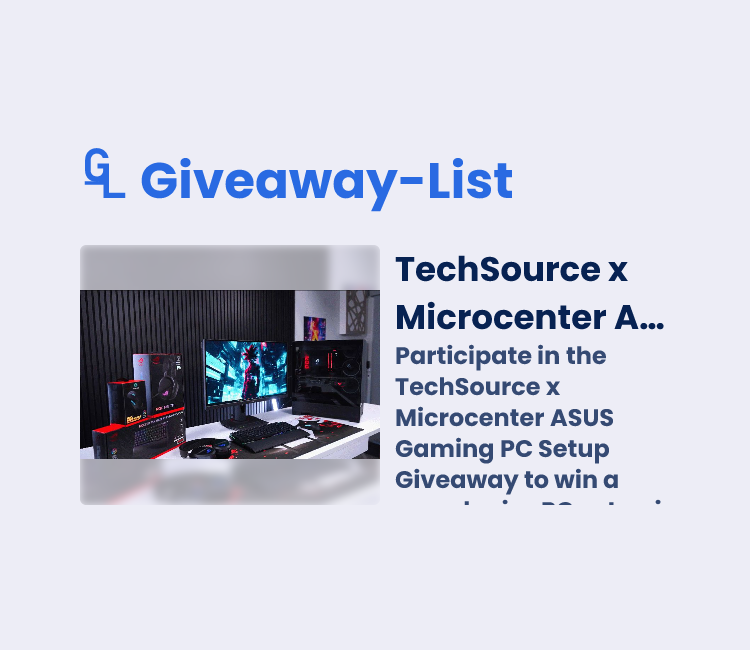 TechSource x Microcenter ASUS Gaming PC Setup Giveaway - Gleam